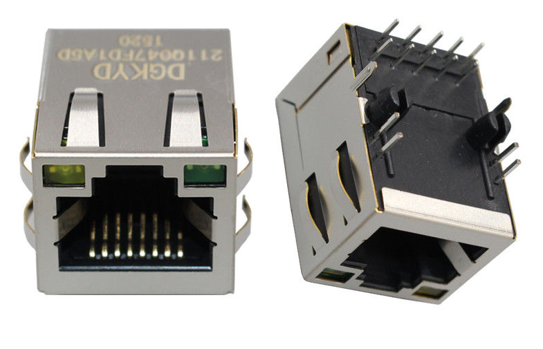 10 Pin Rj45 Connector, 21.5mm1*1 Tab up 10/100/1000BASE RJ45 Connector ...