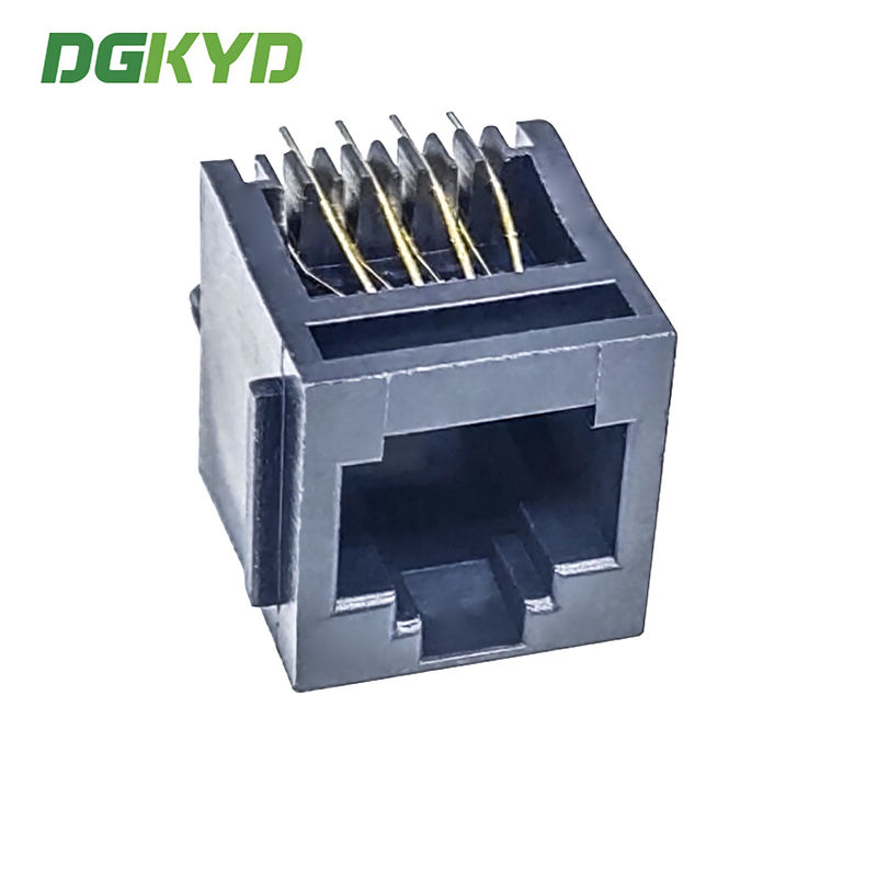 vertical RJ45 PCB socket female head 1x1 port 8Pin DIP Ethernet connector through hole solder ...