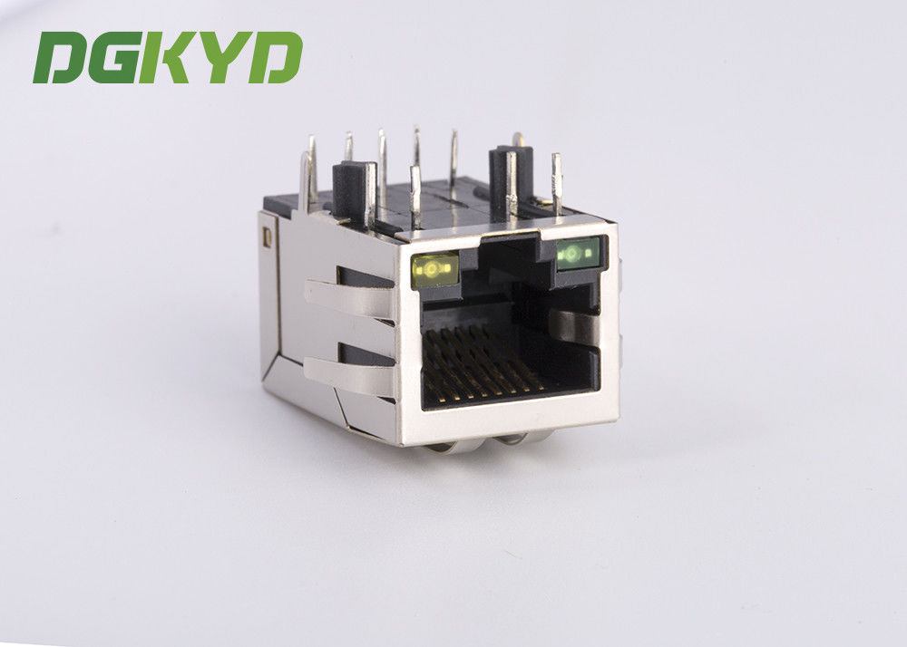 Network Connector RJ45 with Transformer Integrated Magnetics , 100BASET G/Y