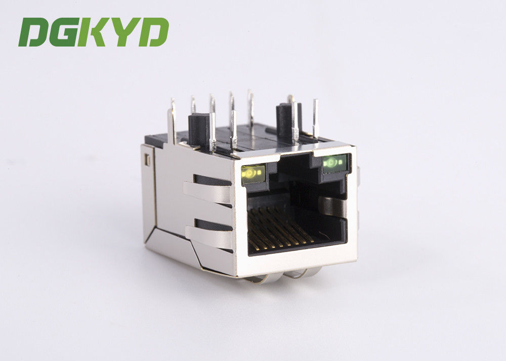 1000BASE-T Single Port Industrial RJ45 Connector Dip CAT6 Ethernet Jack ...