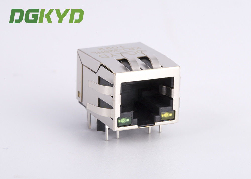 1000BASE-T Single Port Industrial RJ45 Connector Dip CAT6 Ethernet Jack ...