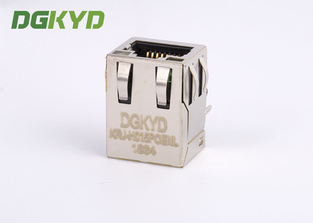 100Base Tap Up POE RJ45 pcb connector with Internal Magnetics and Led