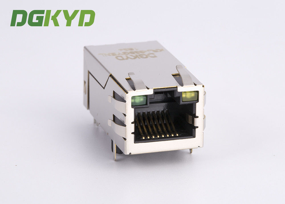 33mm Length Right Angle 1000Mb Gigabit RJ45 Connector Module Integrated ...