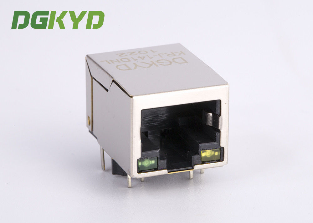 Right Angle RJ45 Network Port for IEEE 802.3 Router , 100 Megabit ...
