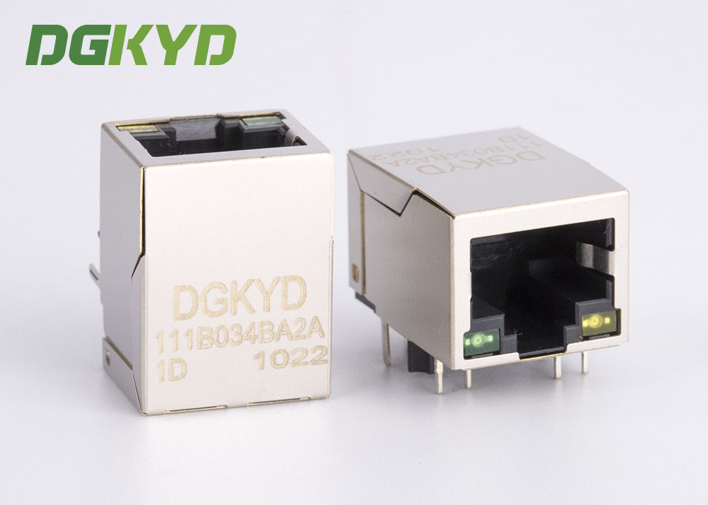 RJ45 Ethernet Connector Metal Shield 8p8c Magnetic Modular Jack Factory ...