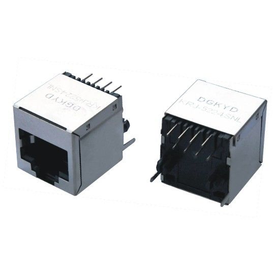 Shielded Internet Set-top Box RJ45 Modular Jack Without Transformer 180°