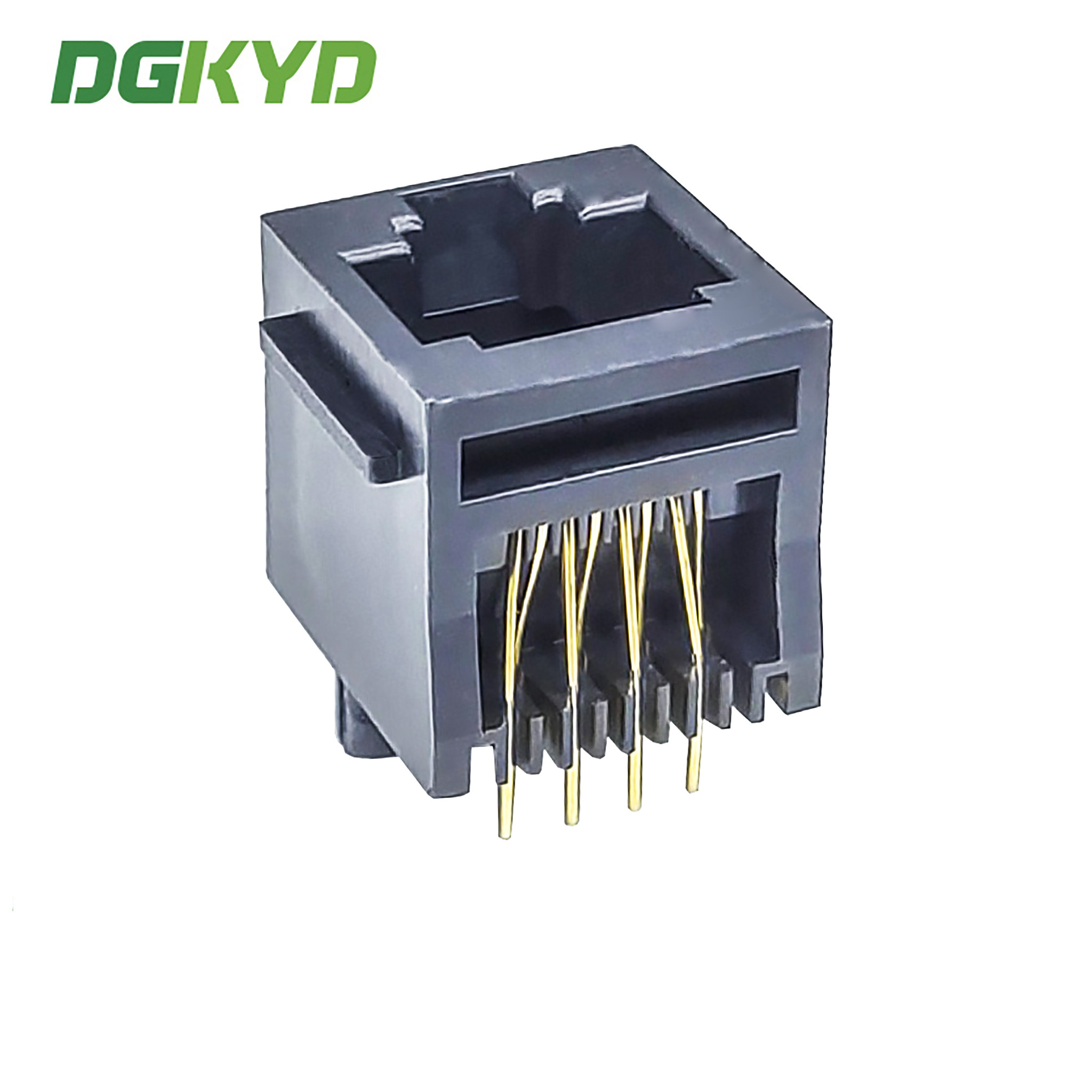 vertical RJ45 PCB socket female head 1x1 port 8Pin DIP Ethernet connector through hole solder ...