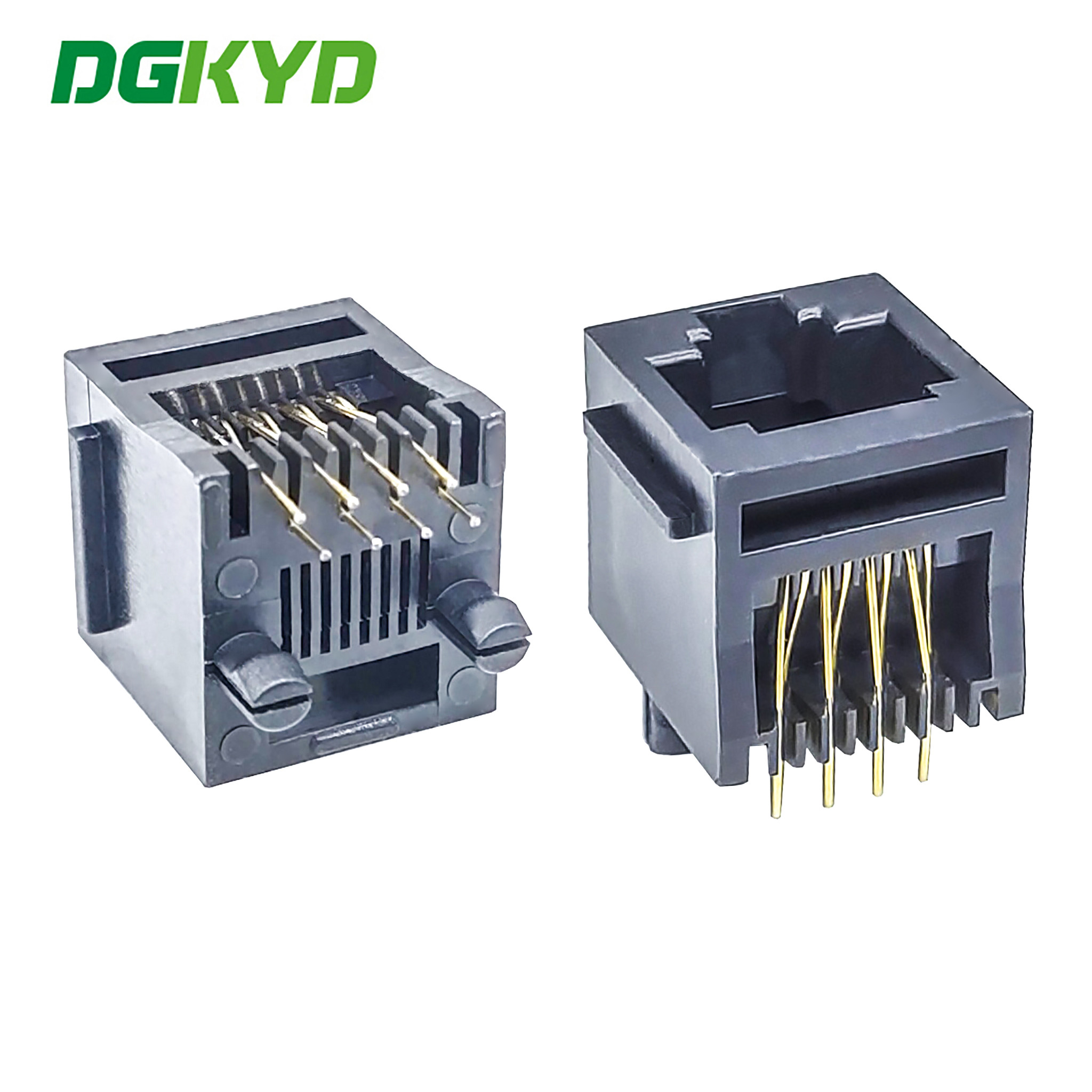 vertical RJ45 PCB socket female head 1x1 port 8Pin DIP Ethernet ...