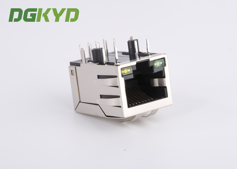 Single Port 10 / 100 BASE-T RJ45 Integrated Magnetics Jack, G/Y led