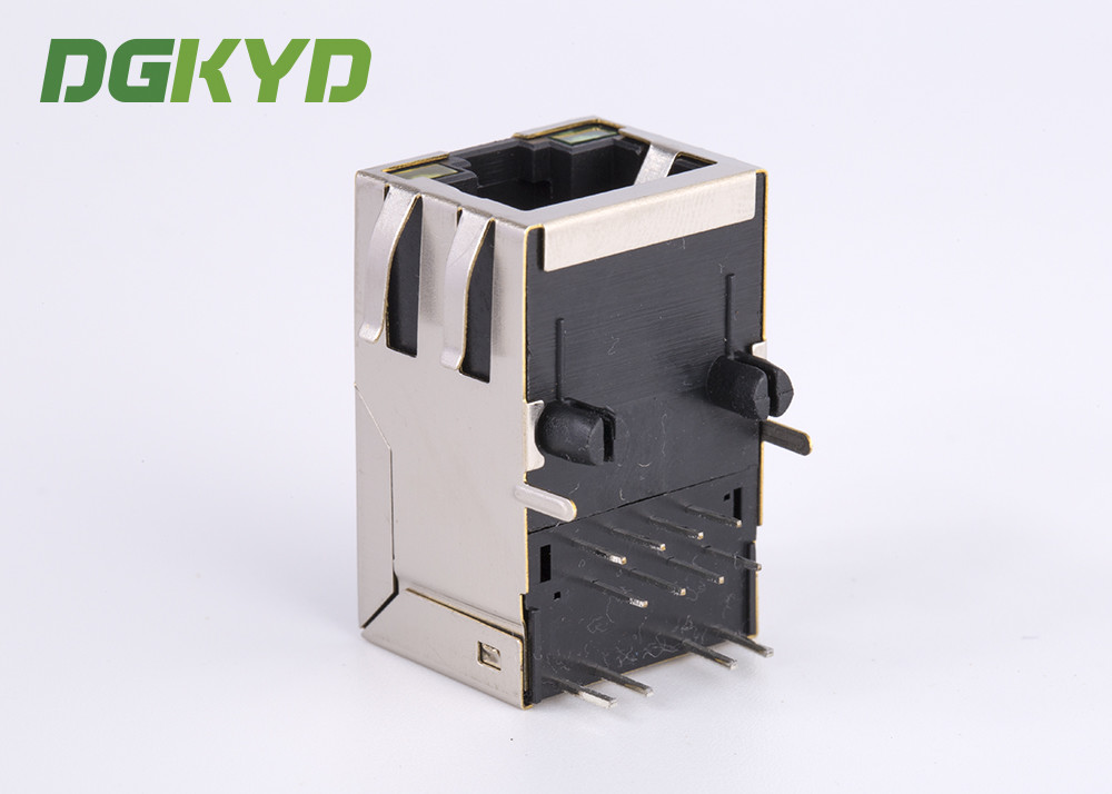 PCB Mount Integrated Magnetics RJ45 Jack Module Tab Up Cat5 Ethernet ...