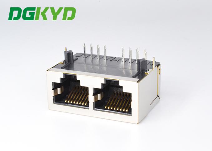 1x2 8P8C Net Socket 10M RJ45 Network Connector