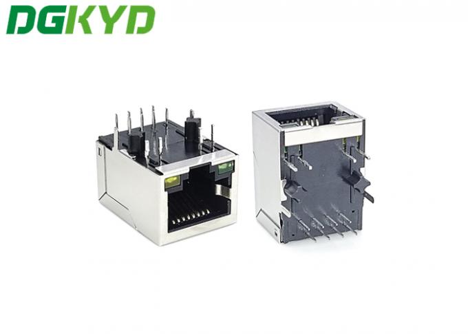 RJ45 8P8C Single Network Port Female Socket Connectors 8Pin PCB Mount